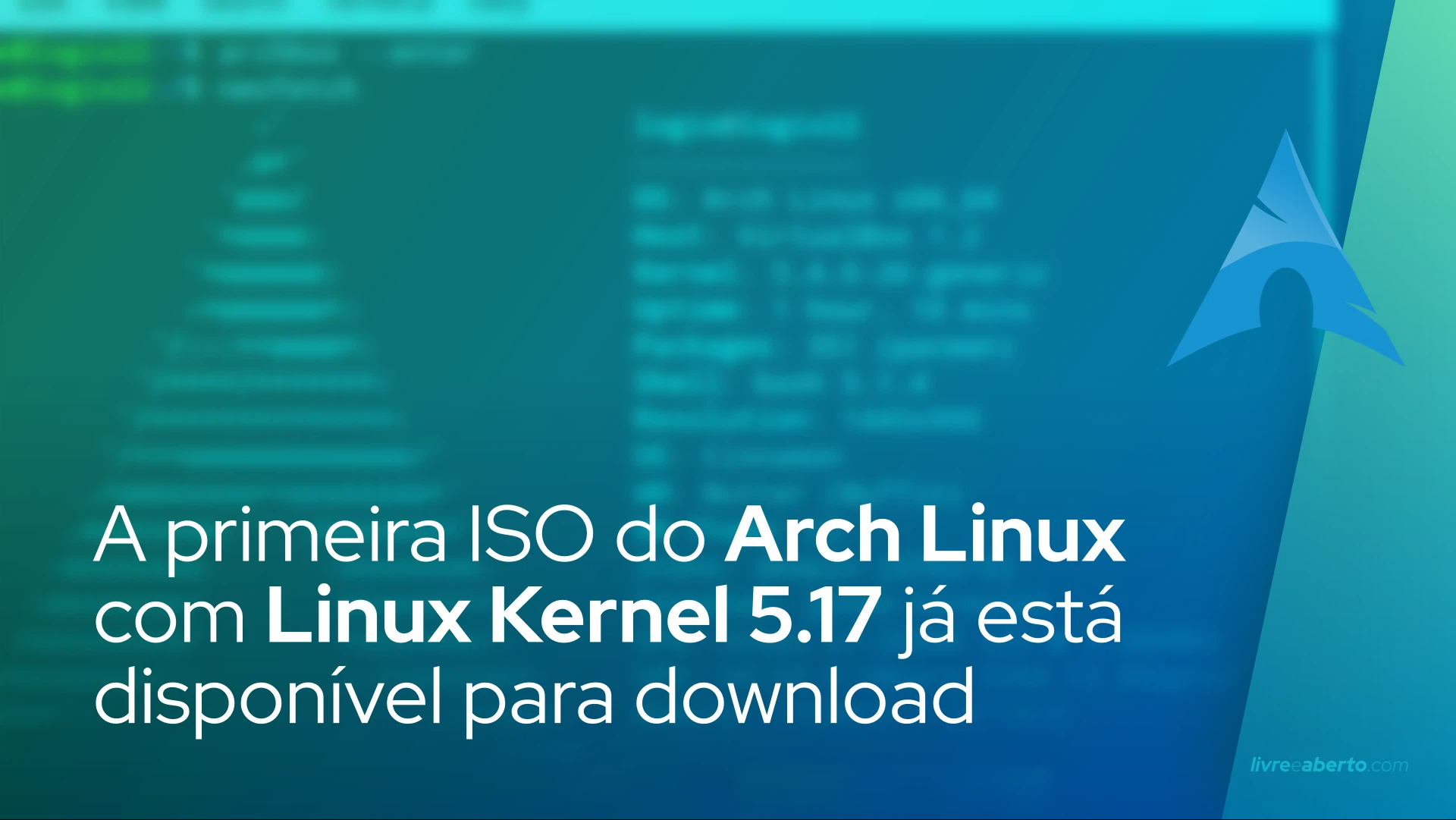 A primeira ISO do Arch Linux com Kernel Linux 5.17 já está disponível para download