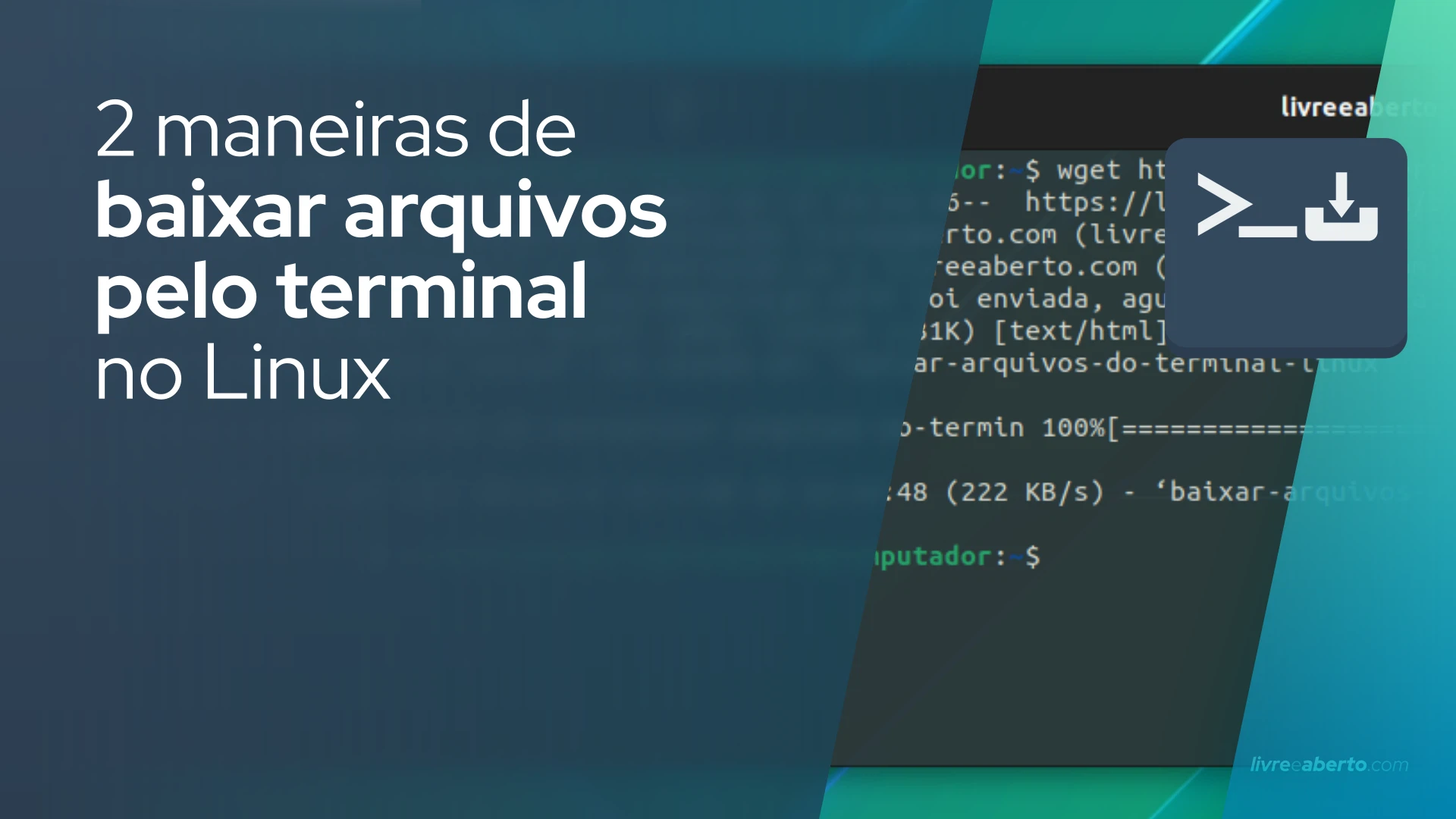 2 maneiras de baixar arquivos pelo terminal no Linux