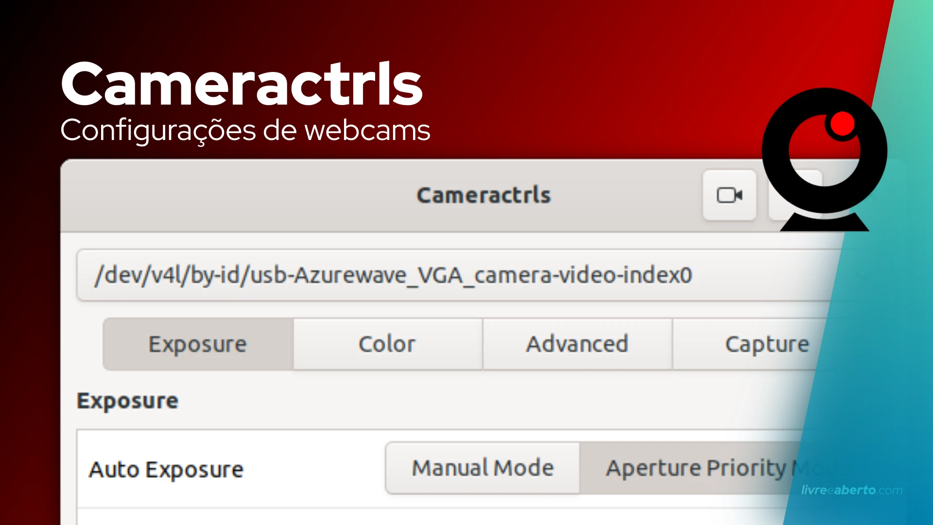 Cameractrls é um aplicativo para configurar webcam no Linux