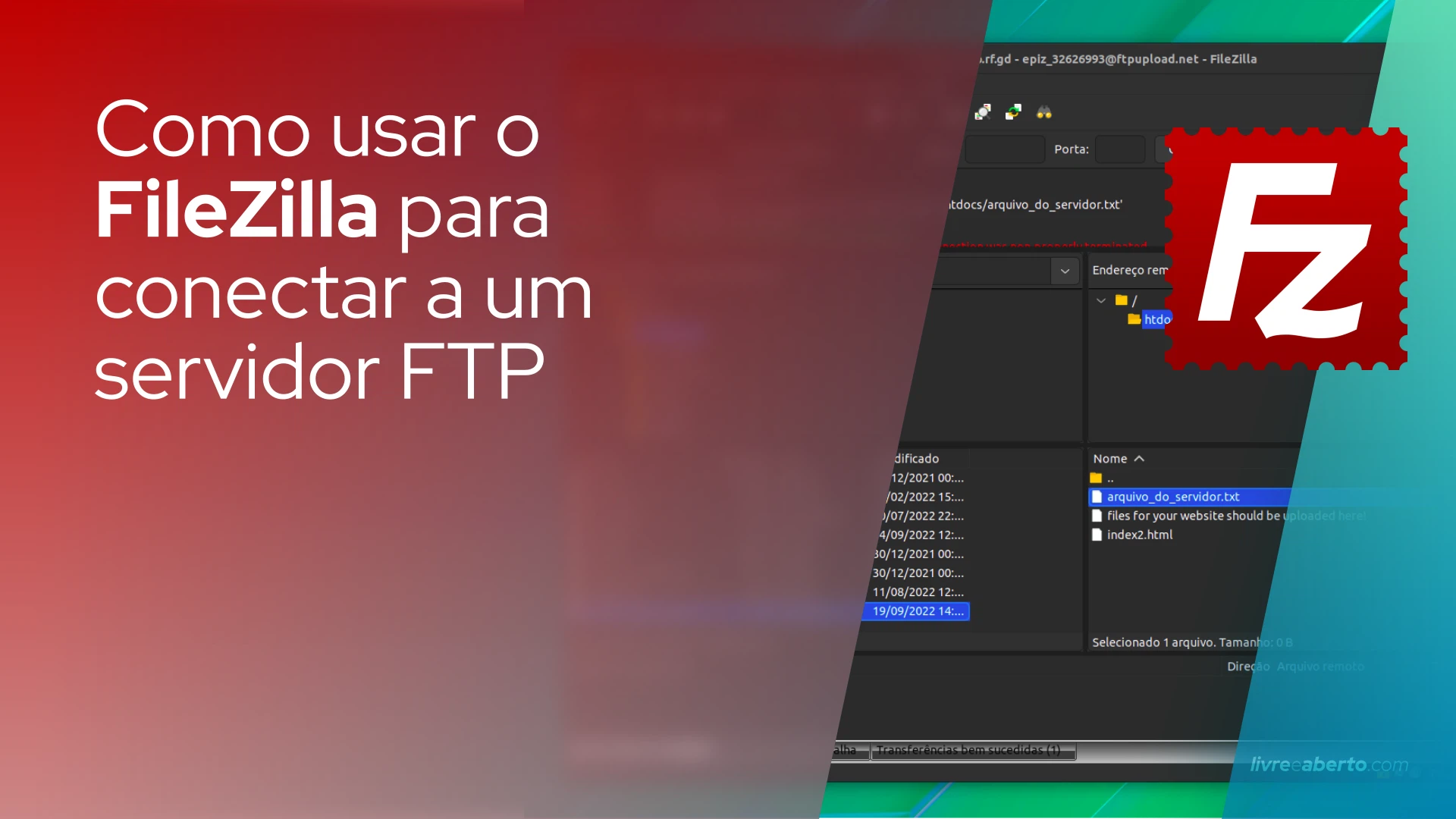 Como usar o FileZilla para conectar a um servidor FTP