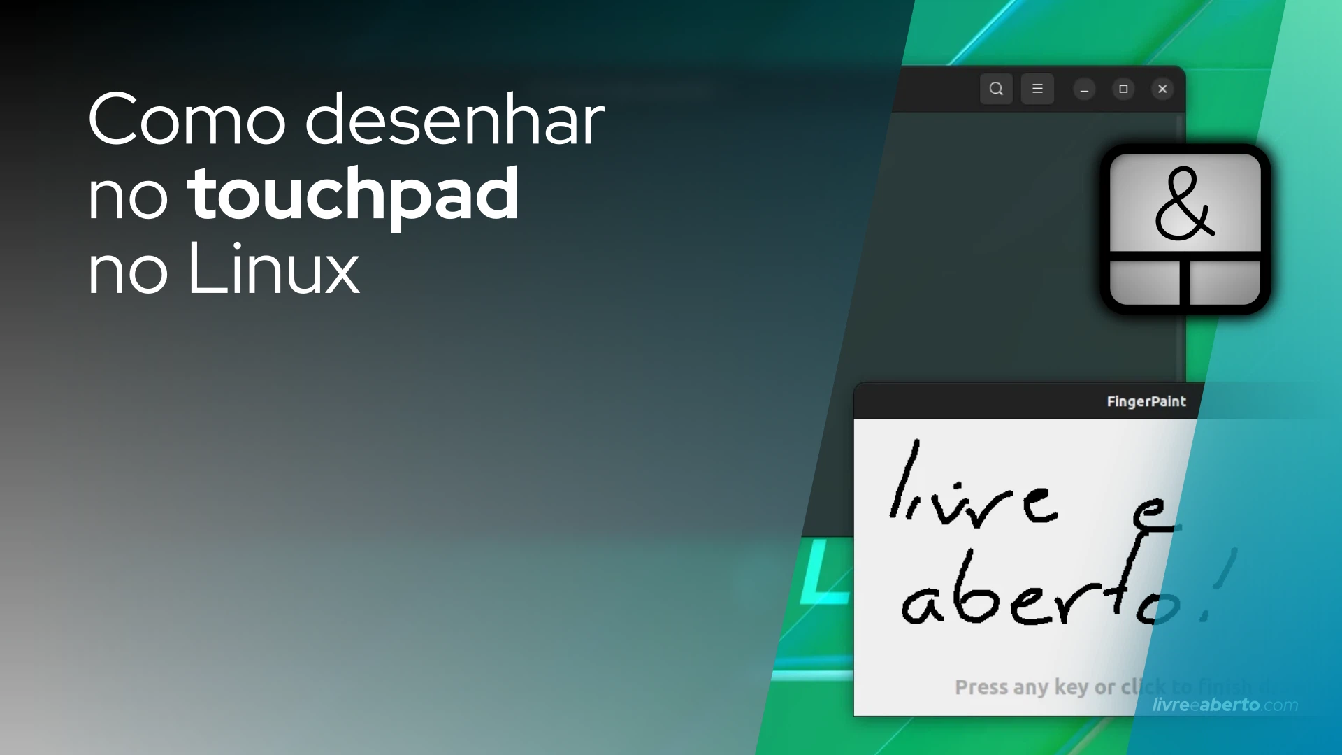 Como desenhar no touchpad no Linux usando o 'FingerPaint'