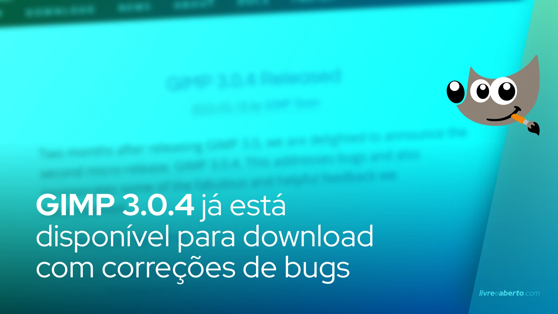 GIMP 3.0.4 já está disponível para download com correções de bugs