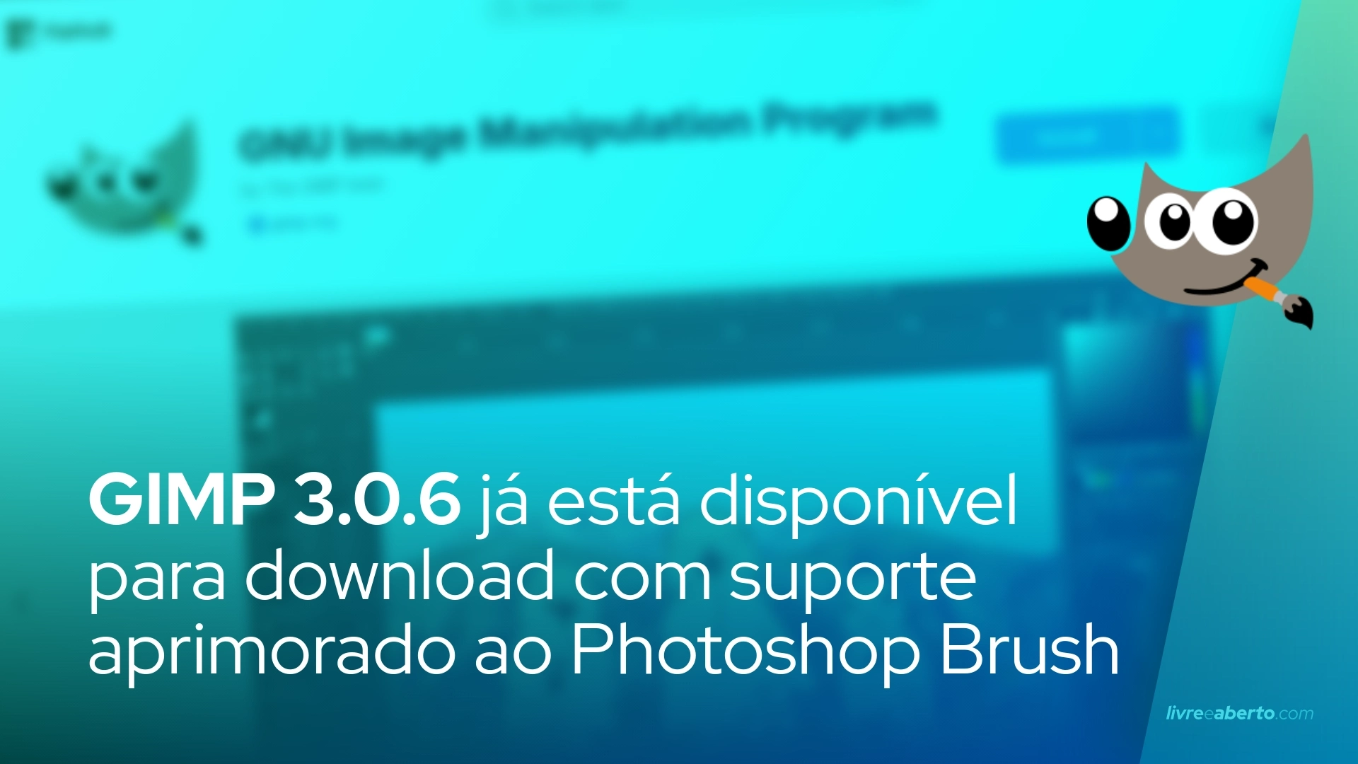 O GIMP 3.0.6 já está disponível para download com suporte aprimorado ao Photoshop Brush