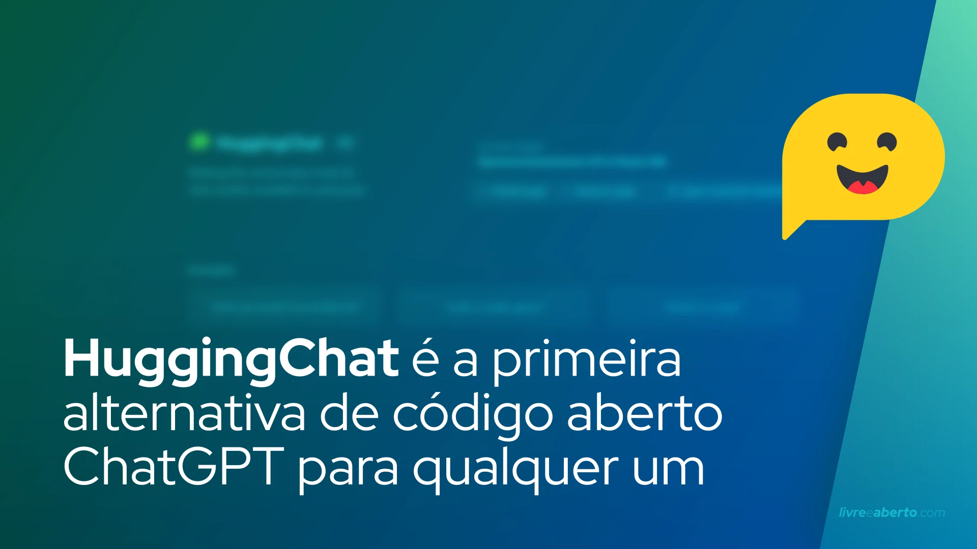 HuggingChat é a primeira alternativa de código aberto ChatGPT que ...