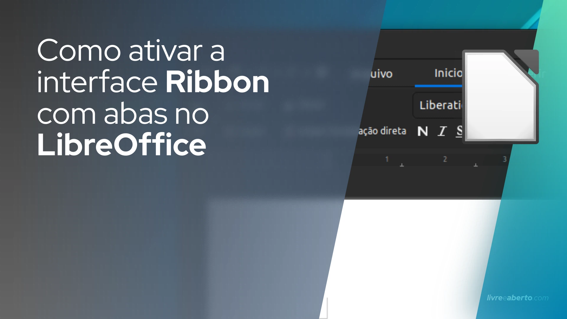 Como ativar a interface Ribbon com abas no LibreOffice
