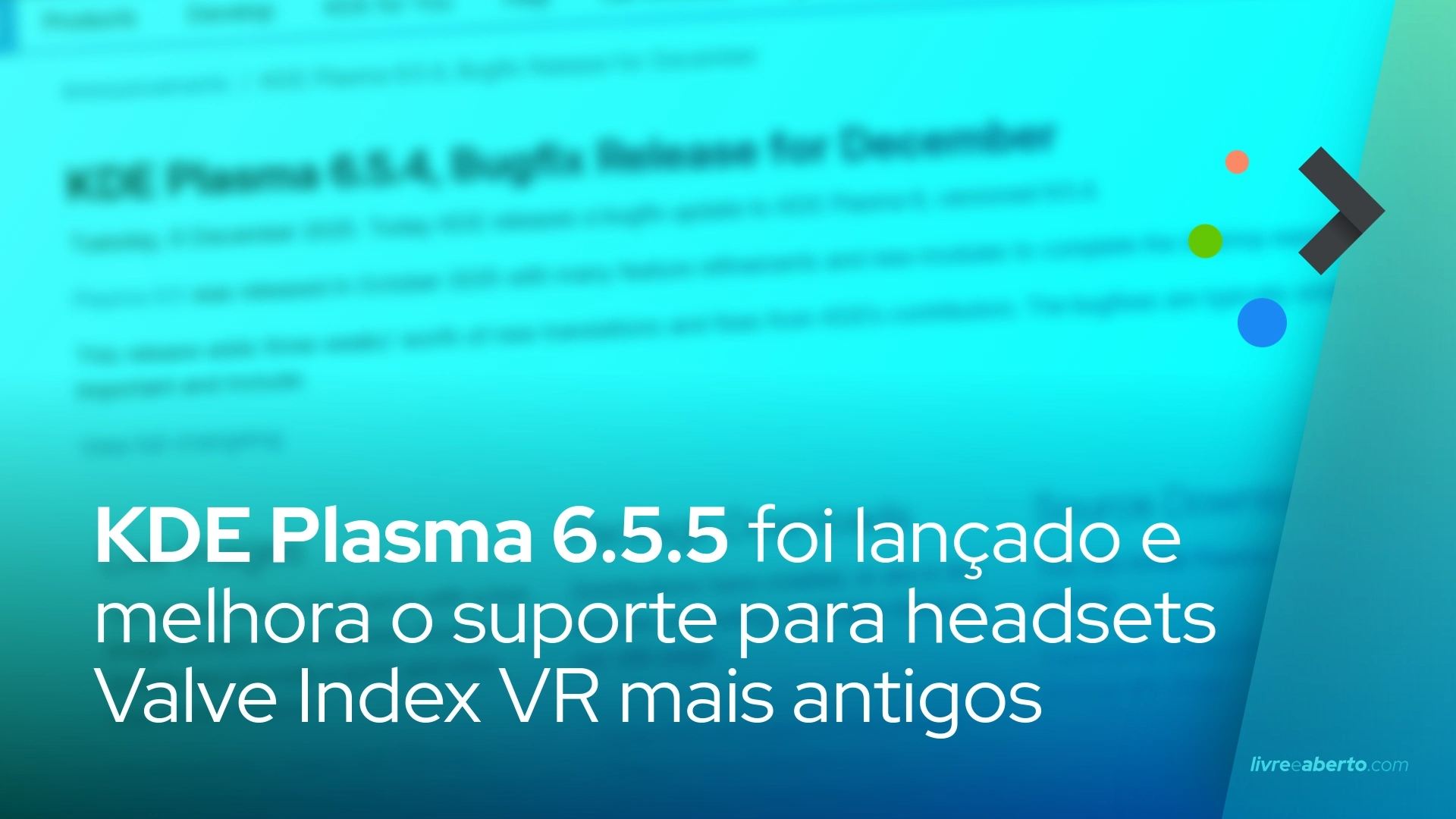 KDE Plasma 6.5.5 foi lançado e melhora o suporte para headsets Valve ...