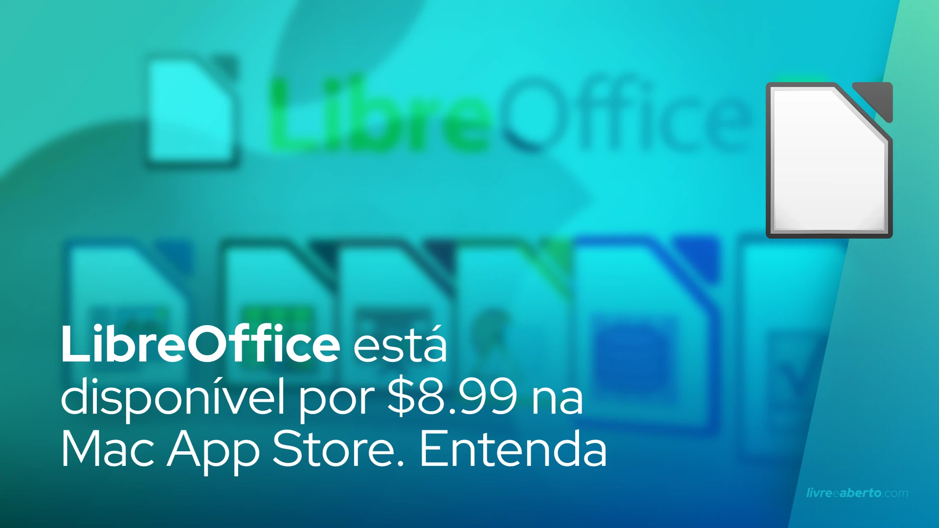 LibreOffice está disponível por $8.99 na Mac App Store. Entenda