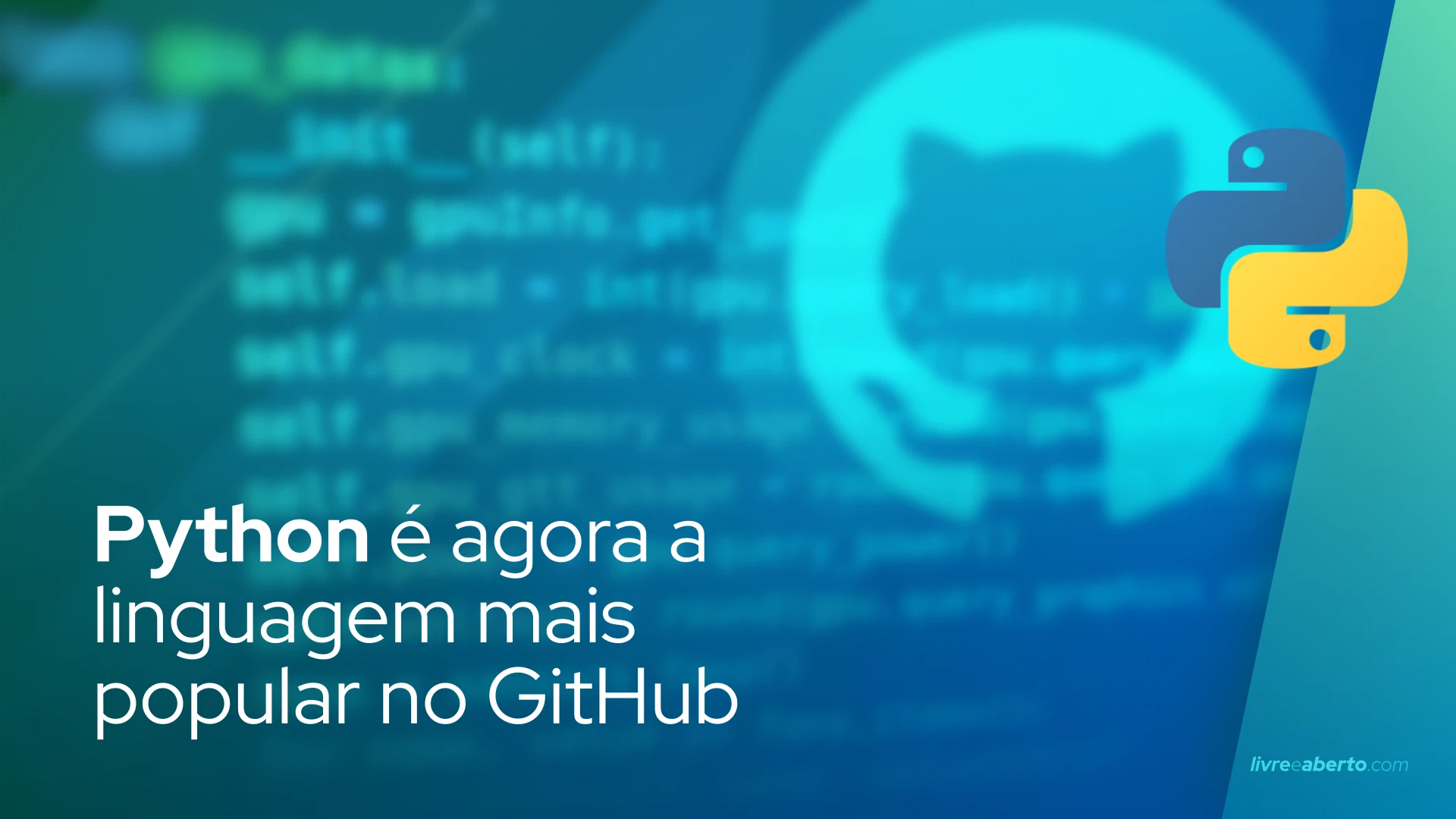 Python é agora a linguagem mais popular no GitHub