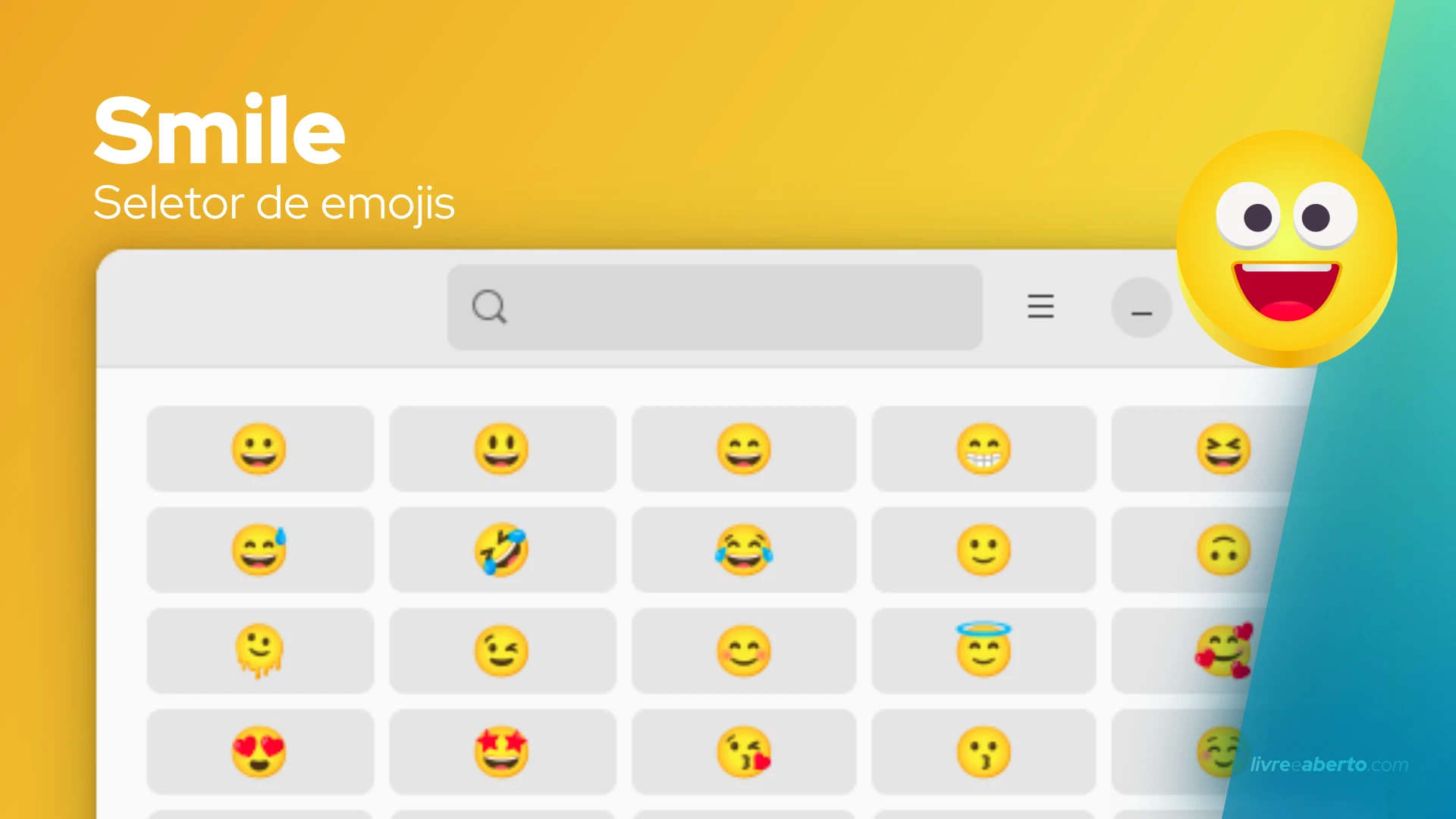 Smile é um seletor de emojis personalizável para Linux