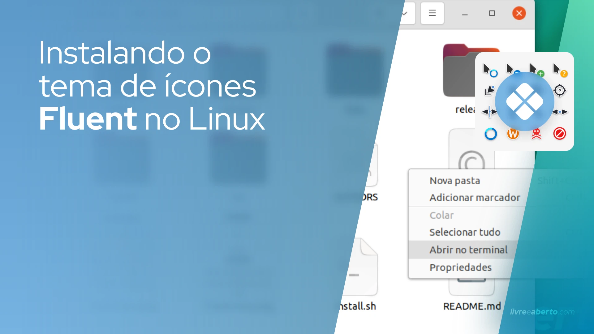 Instalando o tema de ícones Fluent no Linux