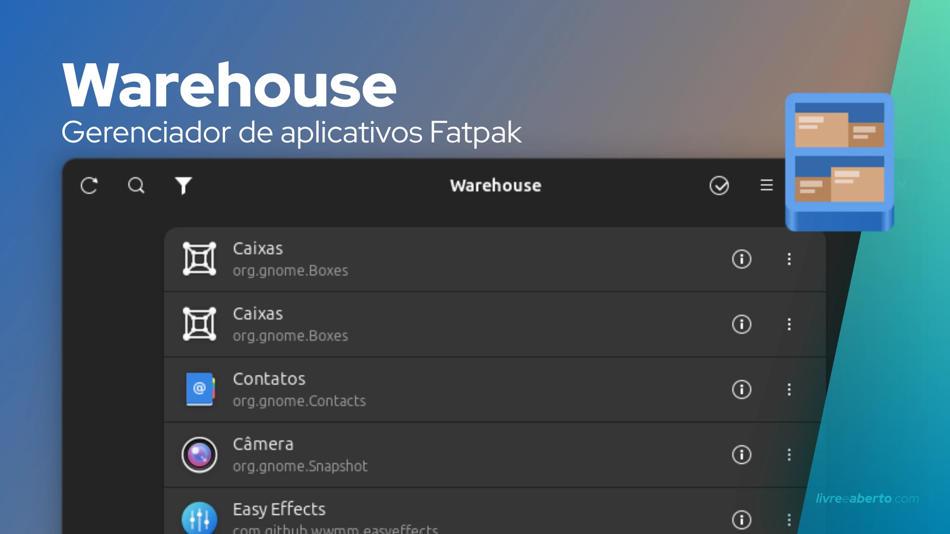 Warehouse: uma ferramenta poderosa para gerenciar aplicativos Flatpak